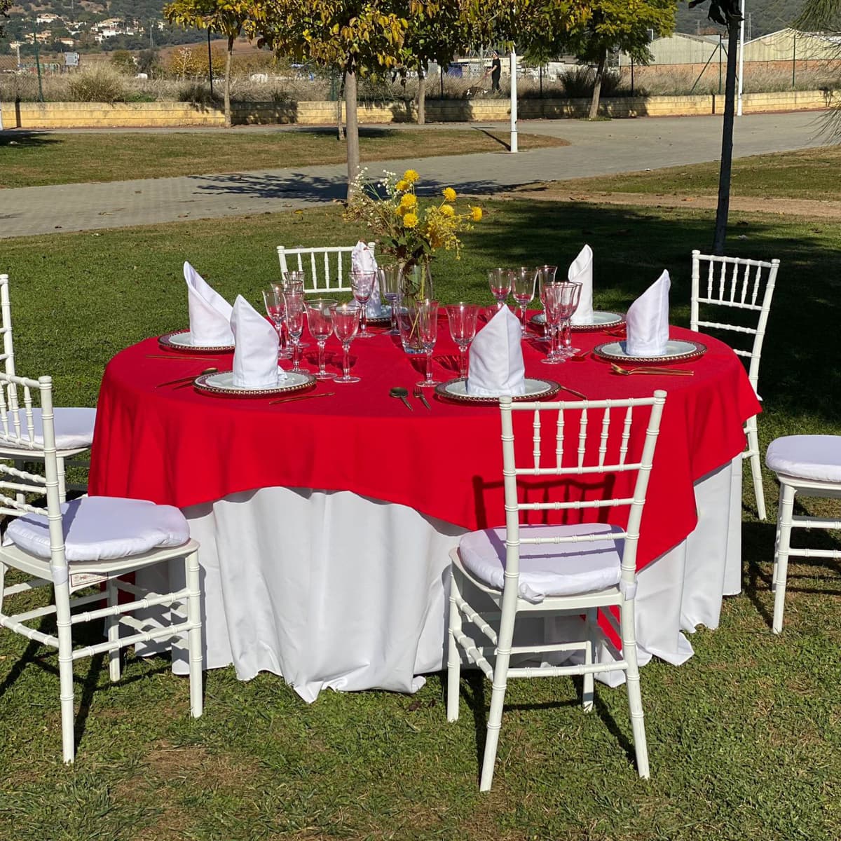 CUBREMANTEL MESA REDONDA STRECH - Eventos MilMar