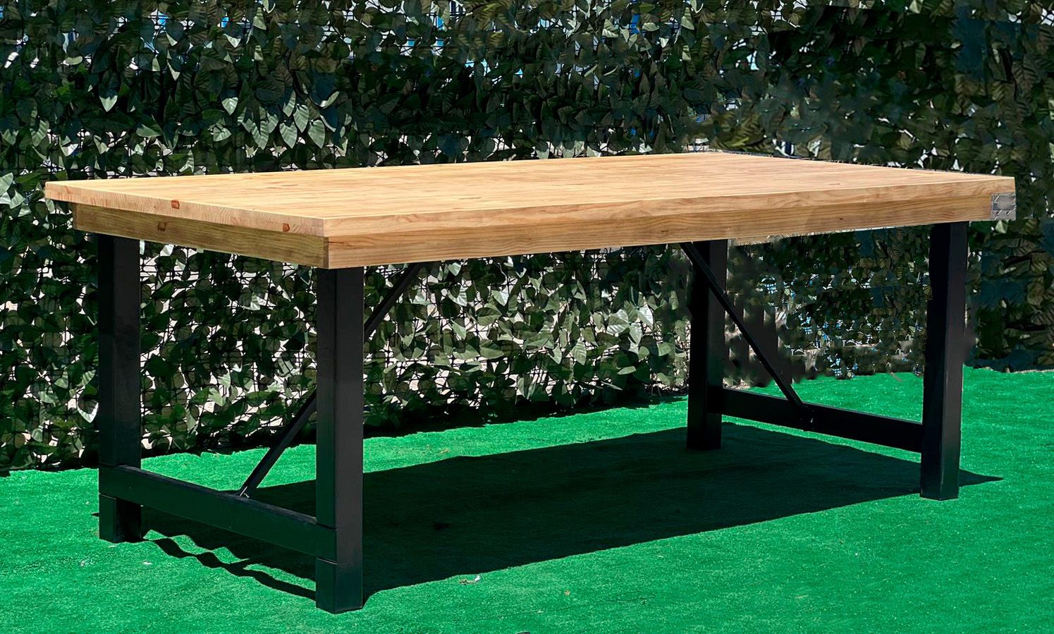 MESA MADERA RECTANGULAR PLEGABLE - Eventos MilMar - Mobiliario jardín
